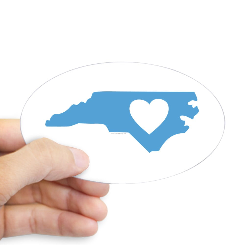 CafePress - I Love North Carolina - Sticker (Oval) - Walmart.com