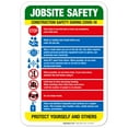 Construction Social Distancing Sign, Jobsite Safety Covid 19 Rules Sign ...