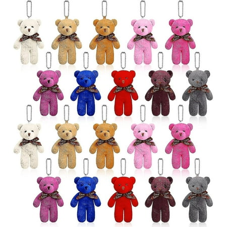 20 Pieces Mini Teddy Bear Toy 4.7 Inch Stuffed Animals, 10 Colors ...