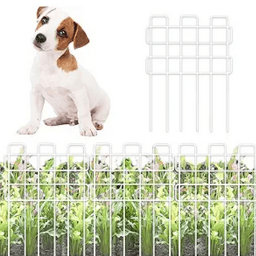20 Piece Metal Garden Fence Panel, Rust Resistant, Animal Barrier ...