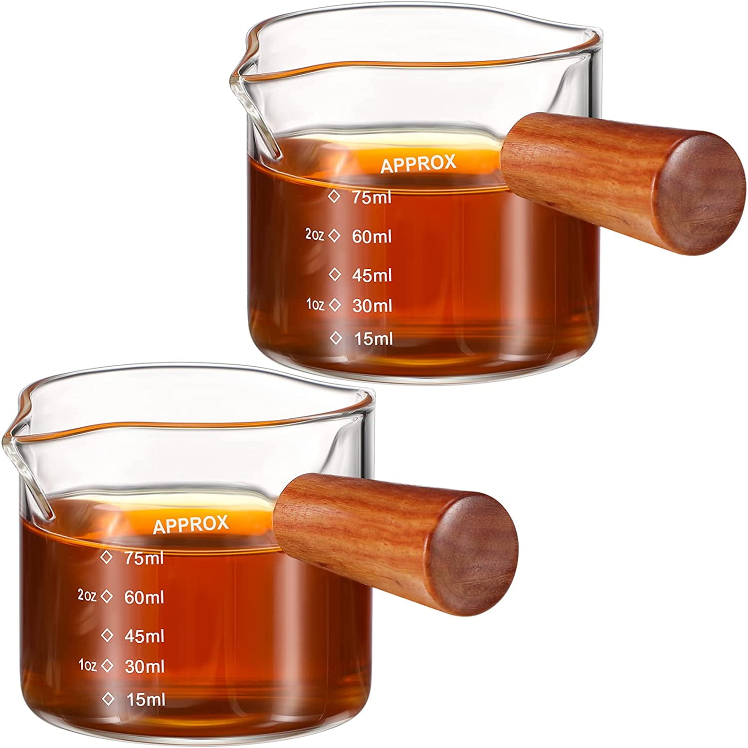 Double Spout Espresso Glass Coffee Double Spouts Glass Espresso ...