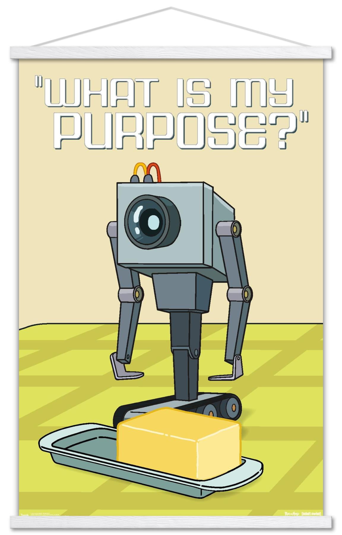 Rick And Morty - Butter Bot Wall Poster with Wooden Magnetic Frame, 22. ...