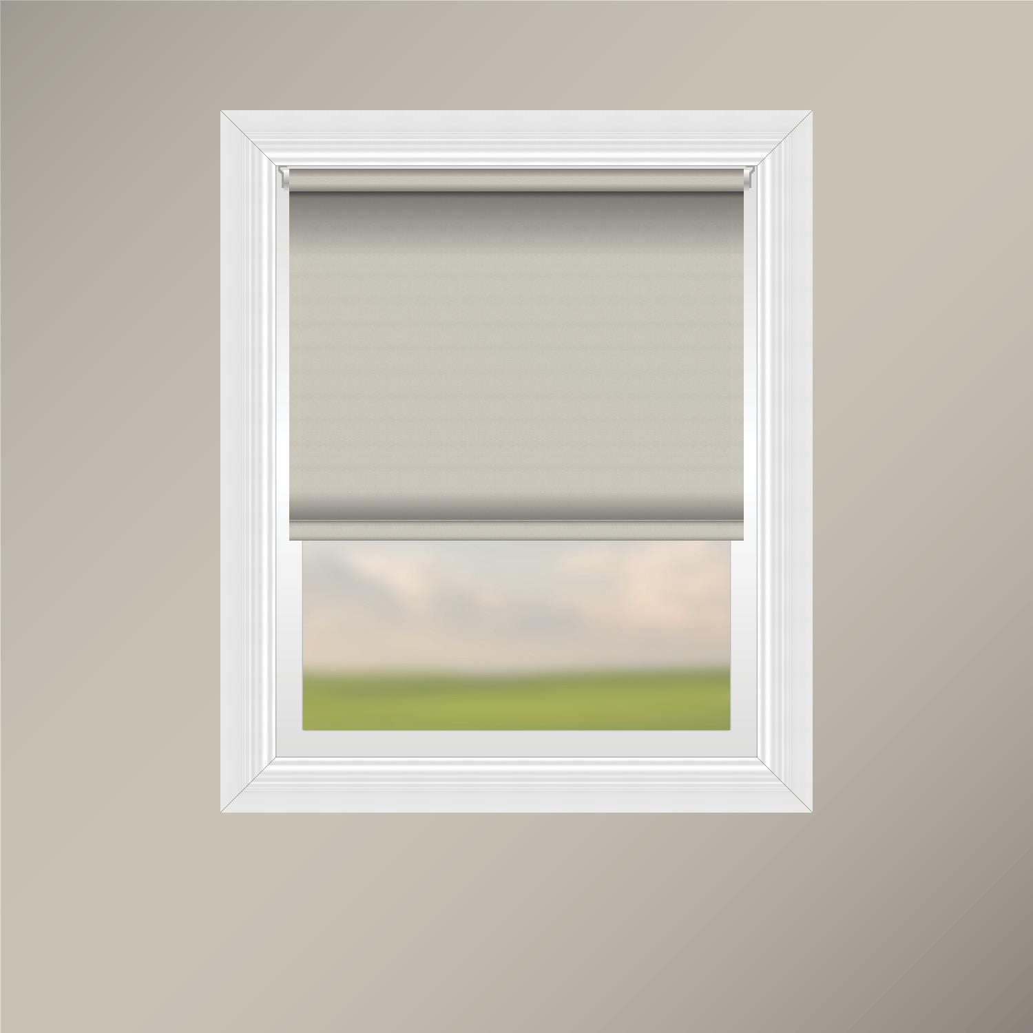 Off Cut Shades Chainless Solid Privacy Roller Shade-Fog - Walmart.ca