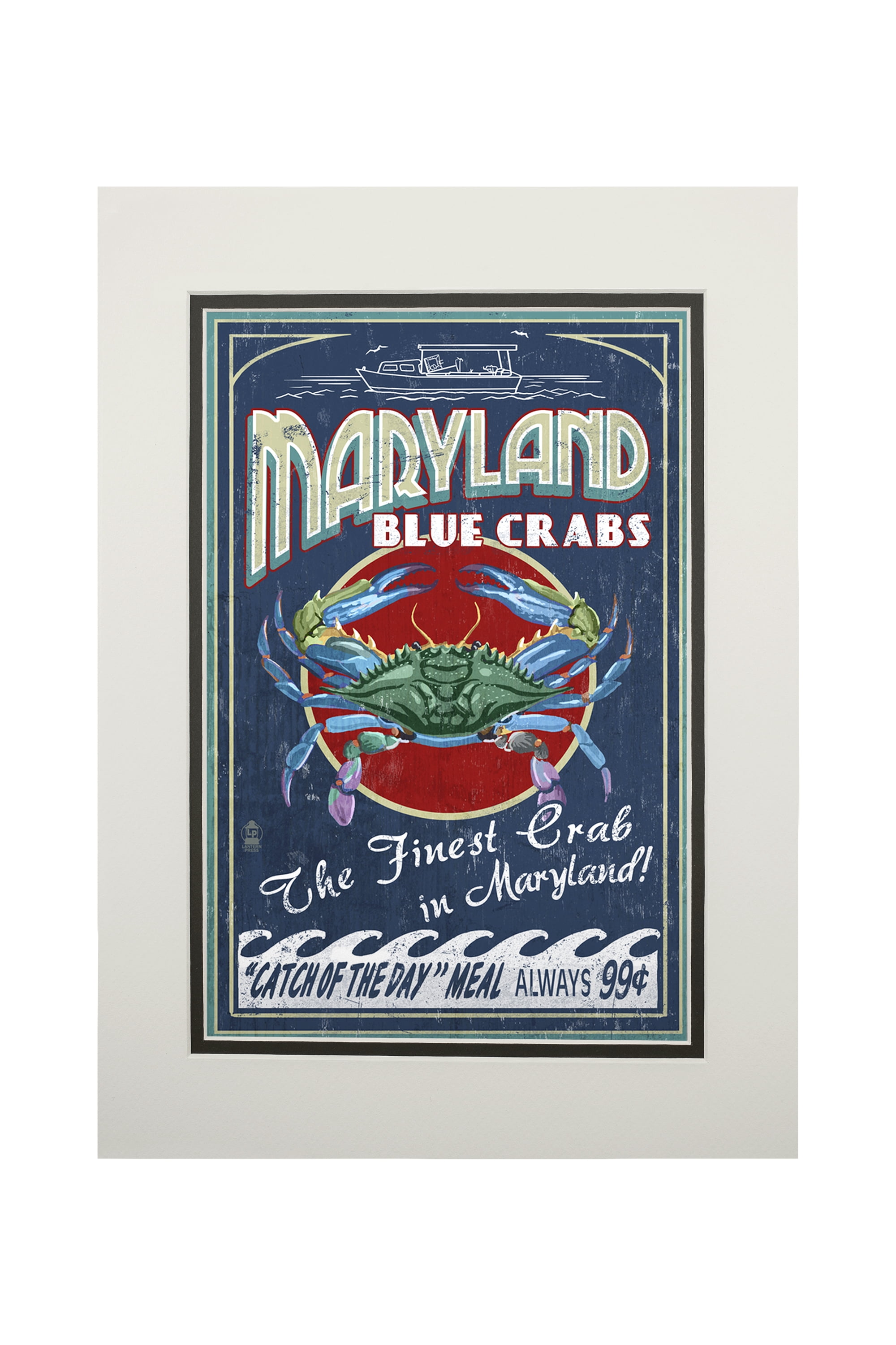 Maryland, Blue Crabs Vintage Sign - Walmart.com