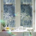 Blue Palm Tree Window Privacy Film, Summer Tropical Beach Country ...