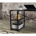 Furnish Home Store Sage Black Metal Frame 47" Wooden Top 2 Shelves ...