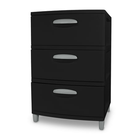 Sterilite 3 Drawer Unit, Black - Walmart.com