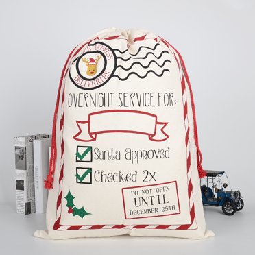 SPRING PARK Santa Sacks Large Christmas Drawstring Bags Drawstring ...