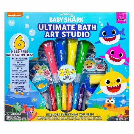 PinkFong Baby Shark Ultimate Bath Paint & Crayon Art Studio Set ...