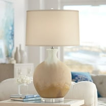Possini Euro Design Marci Modern Table Lamp 32" Tall Ceramic Ivory Drip ...