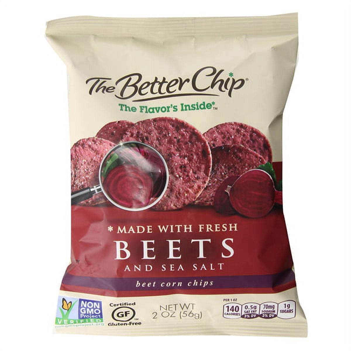 The Better Chip Beets and Sea Salt Corn Chips 2 oz Bags * 18 - Walmart.com