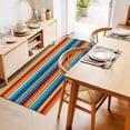 Abstract Mexican Stripes Rectangle Area Rug 2x6ft,Living Room Rug Non ...