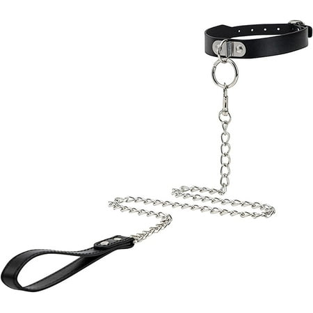 LepaiLeather Leash Choker Collar Punk Gothic Leash O-Ring Neck ...