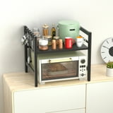 stusgo Extendable Microwave Shelf, Adjustable 2-Tier Toaster Oven Rack ...