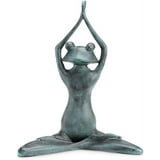 Stretching Yoga Frog Verdigris Green Metal Garden Sculpture - Walmart.com