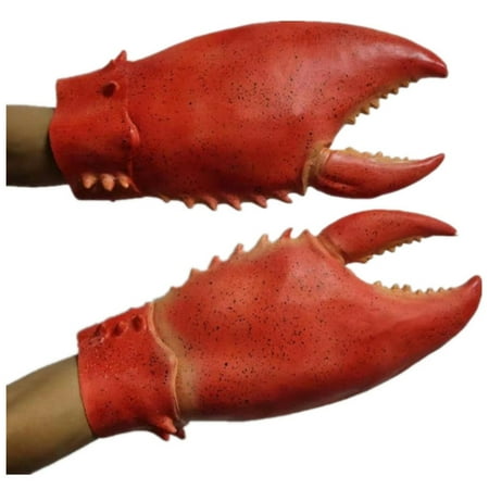 Latex Crab Claws Gloves Lobster Gloves Novelty Crab Hand Gloves Lobster ...