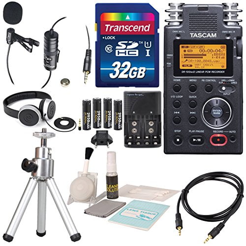 Tascam DR-100mkII - Portable 2-Channel Linear PCM Recorder with deluxe ...
