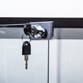 Black Glass Display Cabinet - 4 Shelves, Pentagon Curio Cabinet ...