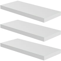 JPND 36'' Wooden Floating Shelves with Invisible Brackets, 3-Pack ...