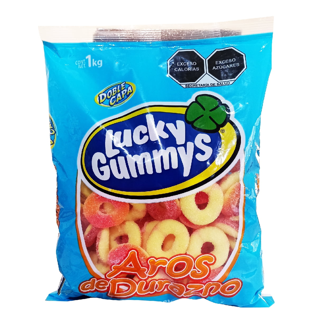 Lucky Gummys Aros de Durazno Lucky Lucky Gummys Aros de Durazno 1kg ...