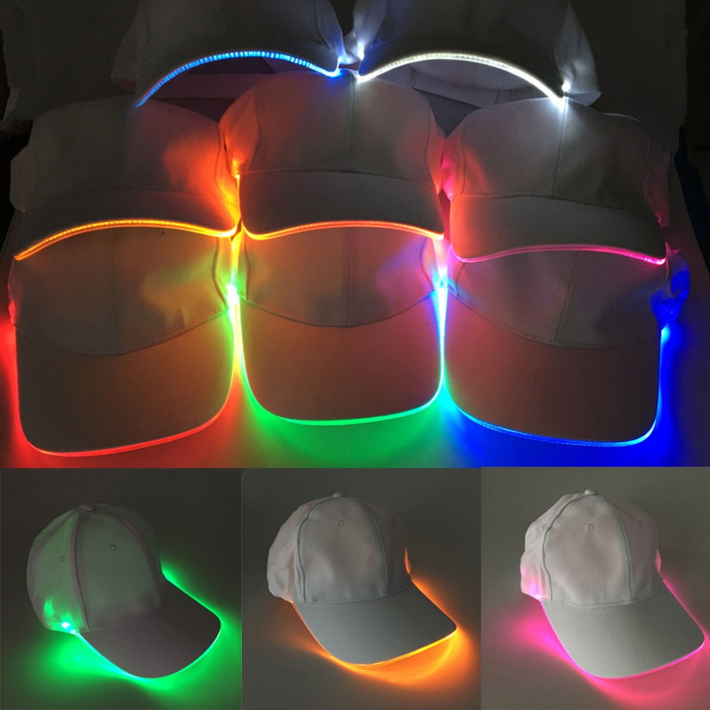 D-GROEE LED Hat Light Up Baseball Cap Flash Glow Party Hat Rave ...