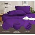 100% Pima Cotton King Size 4-PCs Sheet Set (Solid, Purple) Fits 19-22 ...