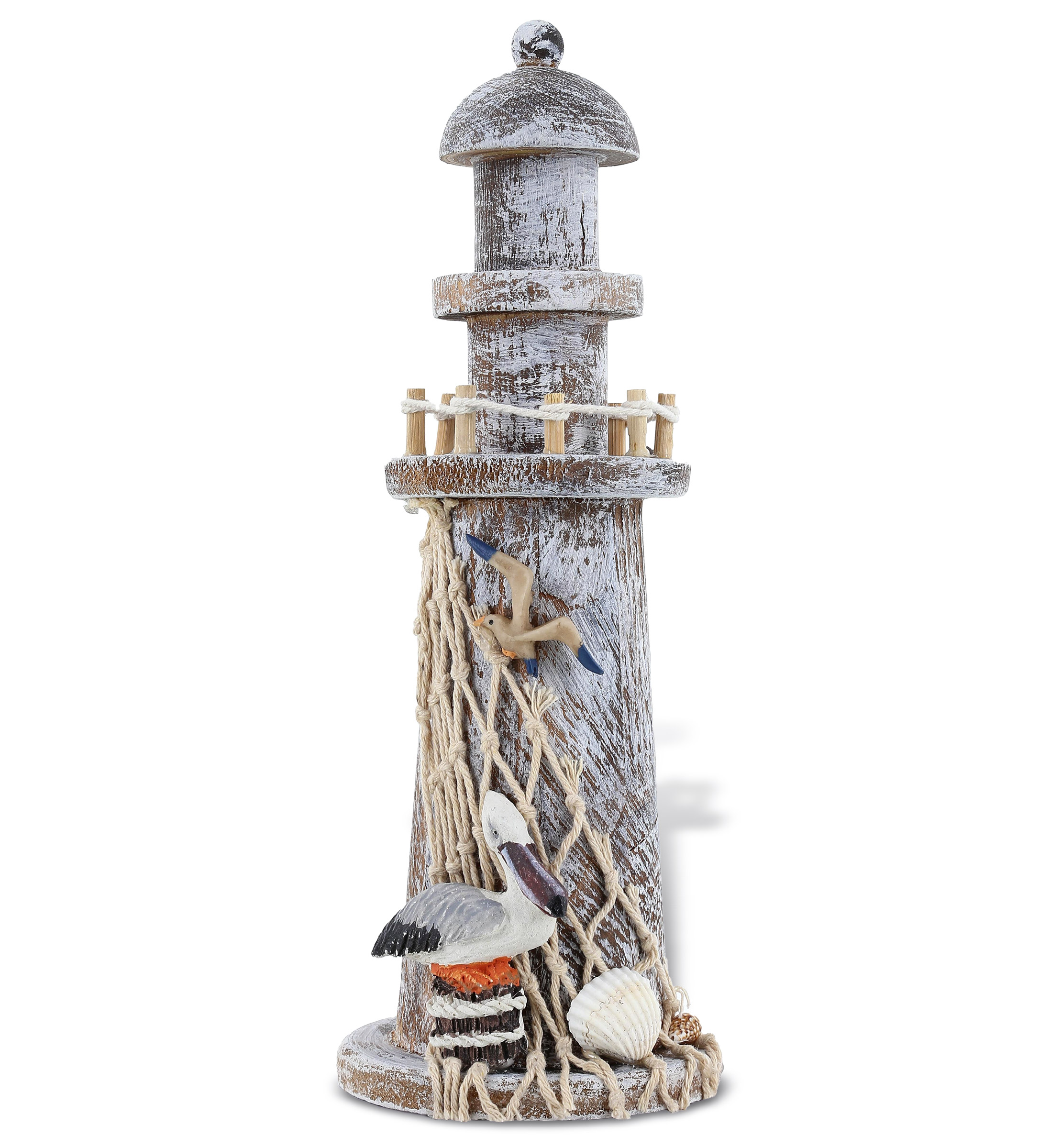 CoTa Global Brown Wooden Lighthouse Decor - Handmade and Crafted Wooden ...
