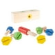 Screw Block Toy- Kids Wooden Manipulative with Screws and Screwdriver ...