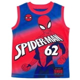 Marvel Spider-Man Tank Top and Bike Shorts Outfit, Red and Blue, Little ...
