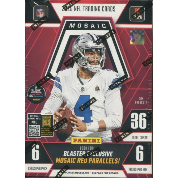2025 Panini Mosaic Football Costco Bundle Box Stained Glass - Walmart.com