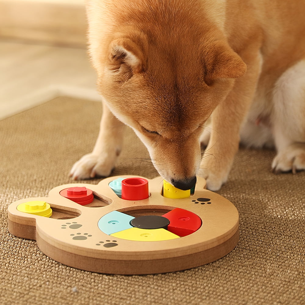 Food Treated Wooden Toy Dog Seek A Treat Puzzle IQ Training Toy Paw food-treated-wooden-toy-dog-seek-a-treat-puzzle-iq-training-toy-paw