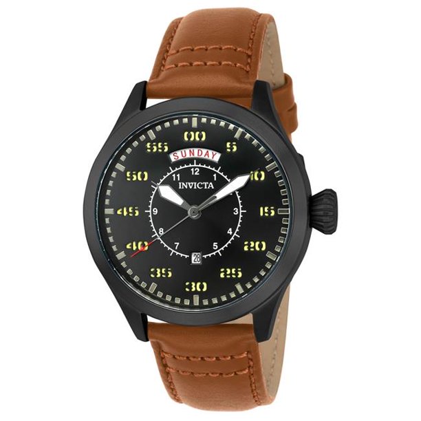 Invicta 22974 Mens Aviator Quartz 3 Hand Dial Watch, Black - Walmart.ca