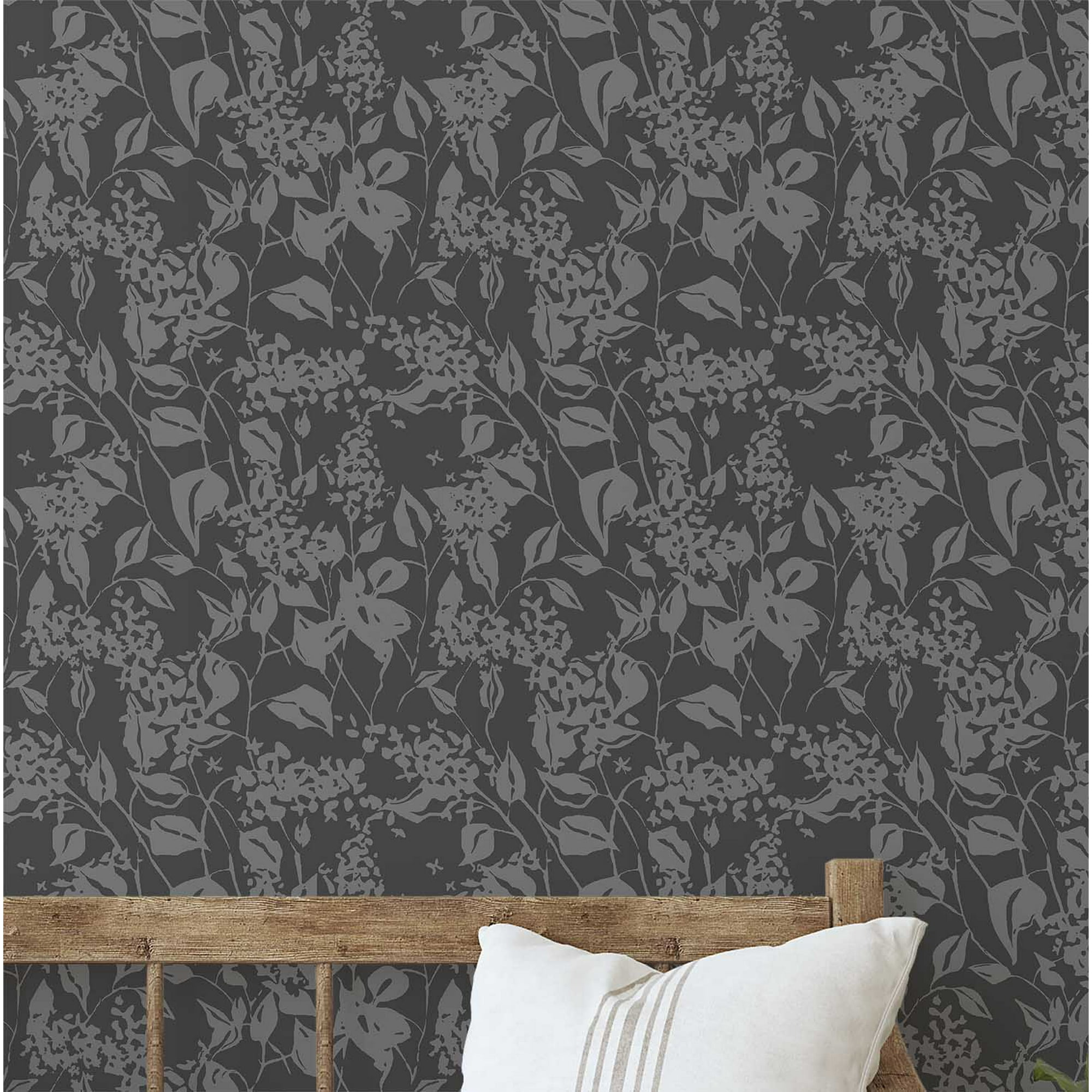 Click here for S4sassy Self Adhesive Wallpaper  Grey Botanical Pr... prices