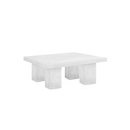 Dani Handmade Large Rectangular Modern Coffee Table in Ivory Concrete ...