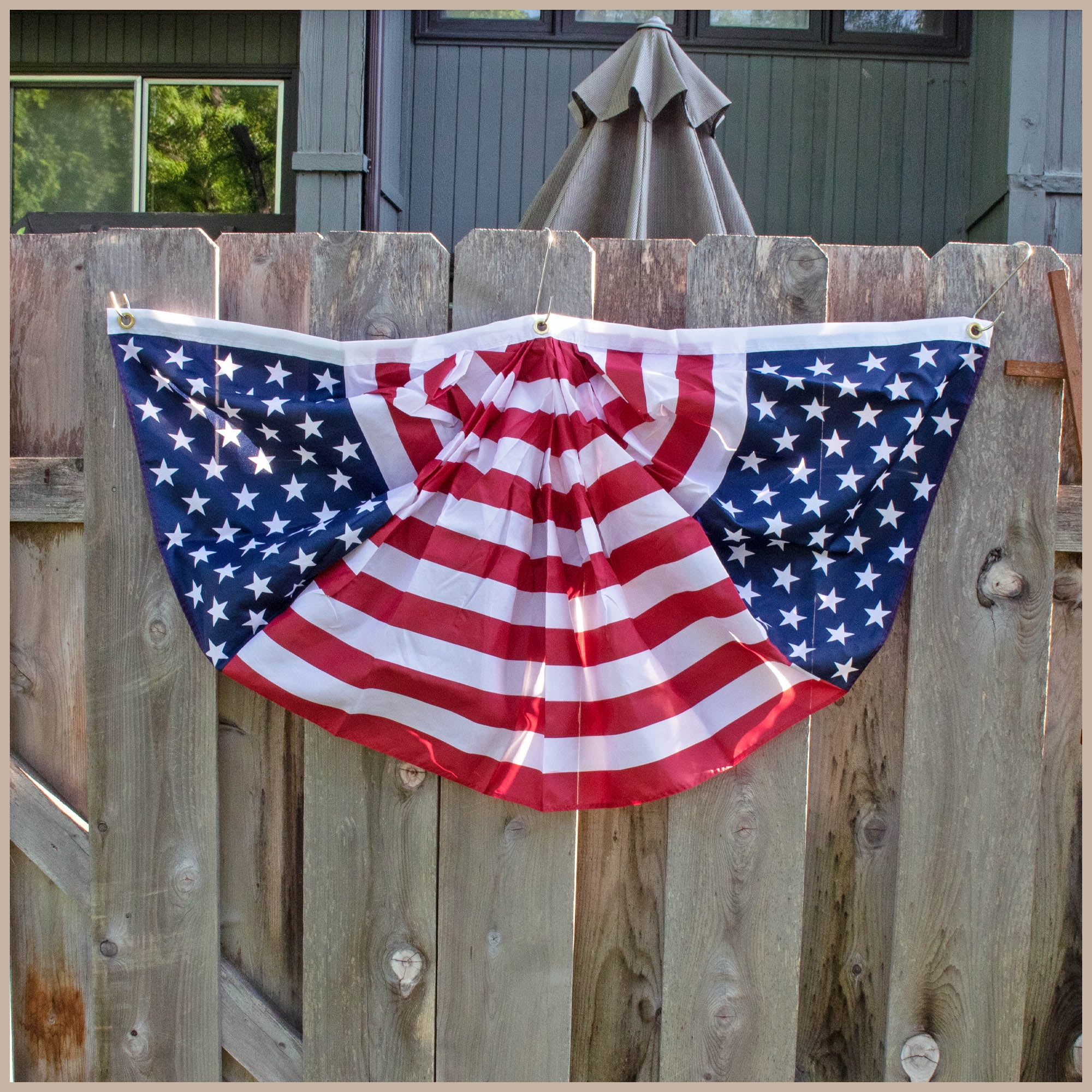 American Flag Outdoor Buntings from Paracord Planet – Pleated Hanging ...