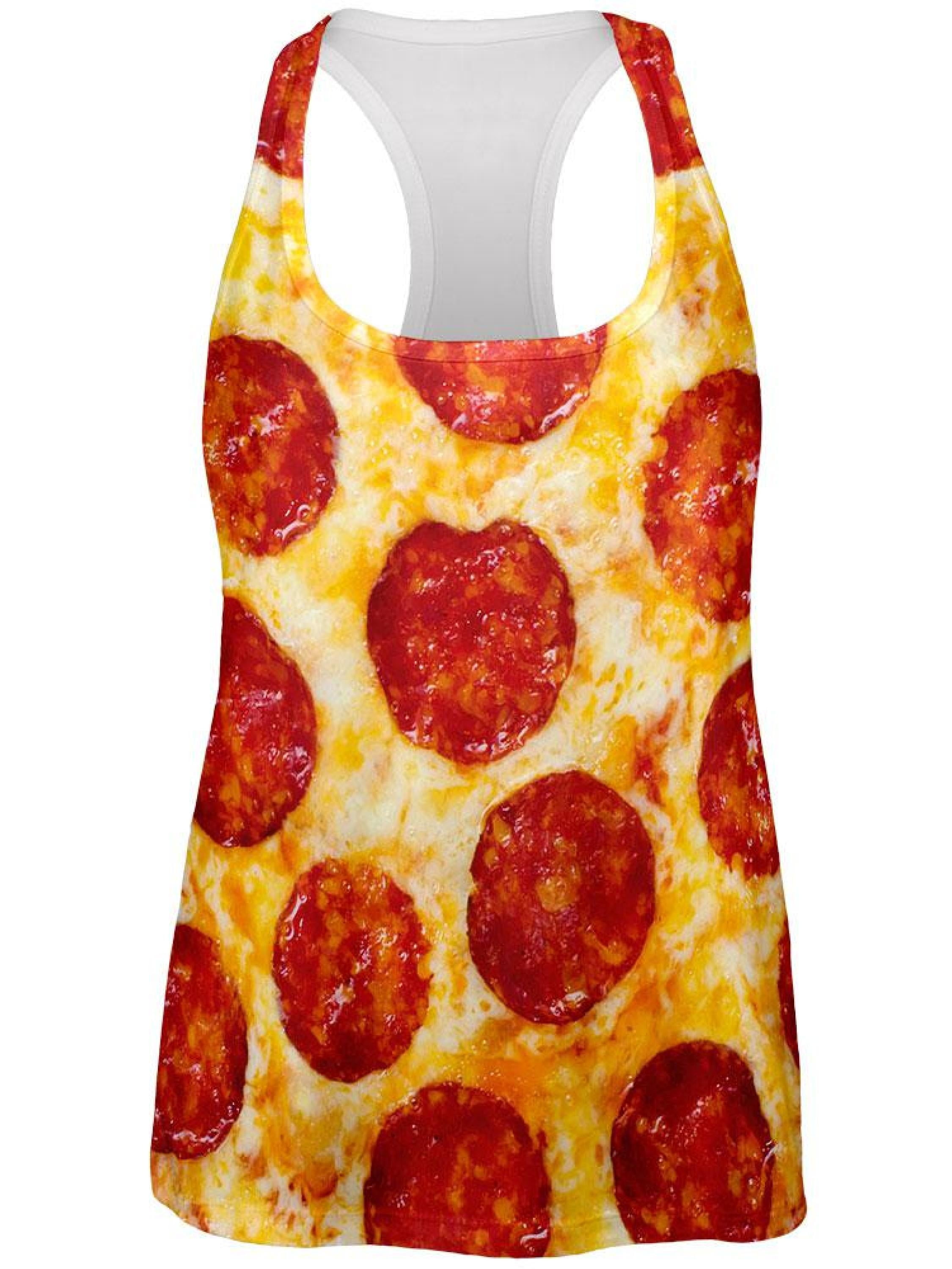 pepperoni pizza costume all over womens racerback tank top - Walmart.com