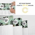 No Hook Shower Curtain with Snap in Liner, Black Cute Dog Claws ...