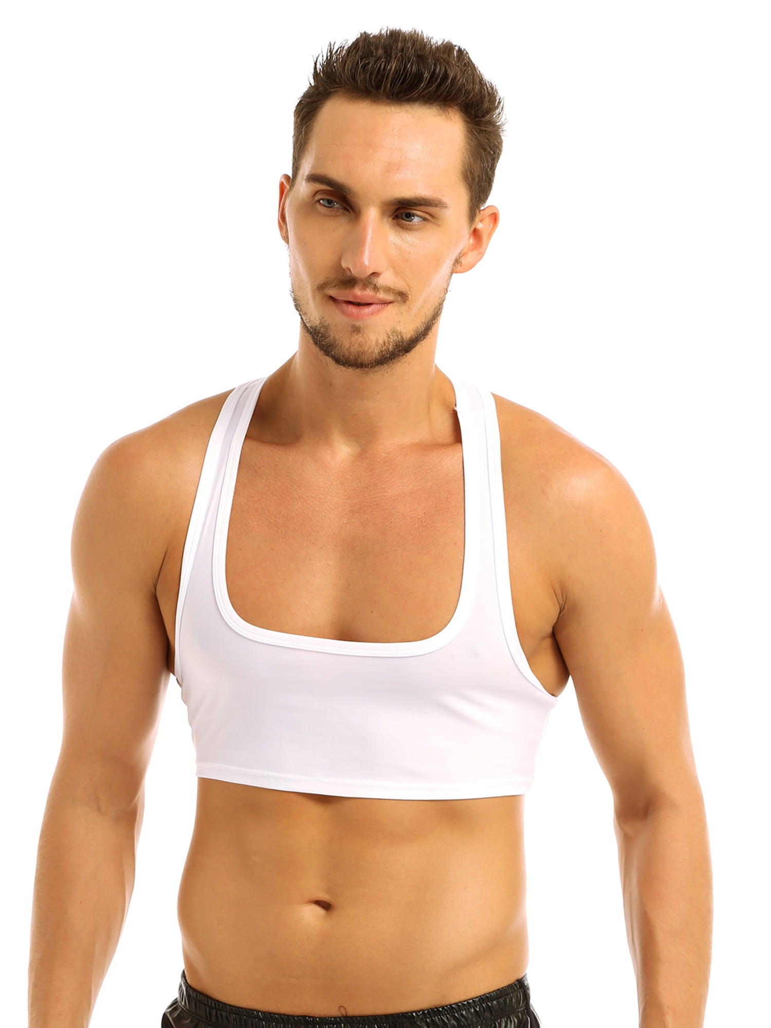 IEFiEL Men Sleeveless Y Back Muscle T shirt Costume U Neck Stretchy iefiel-men-sleeveless-y-back-muscle-t-shirt-costume-u-neck-stretchy