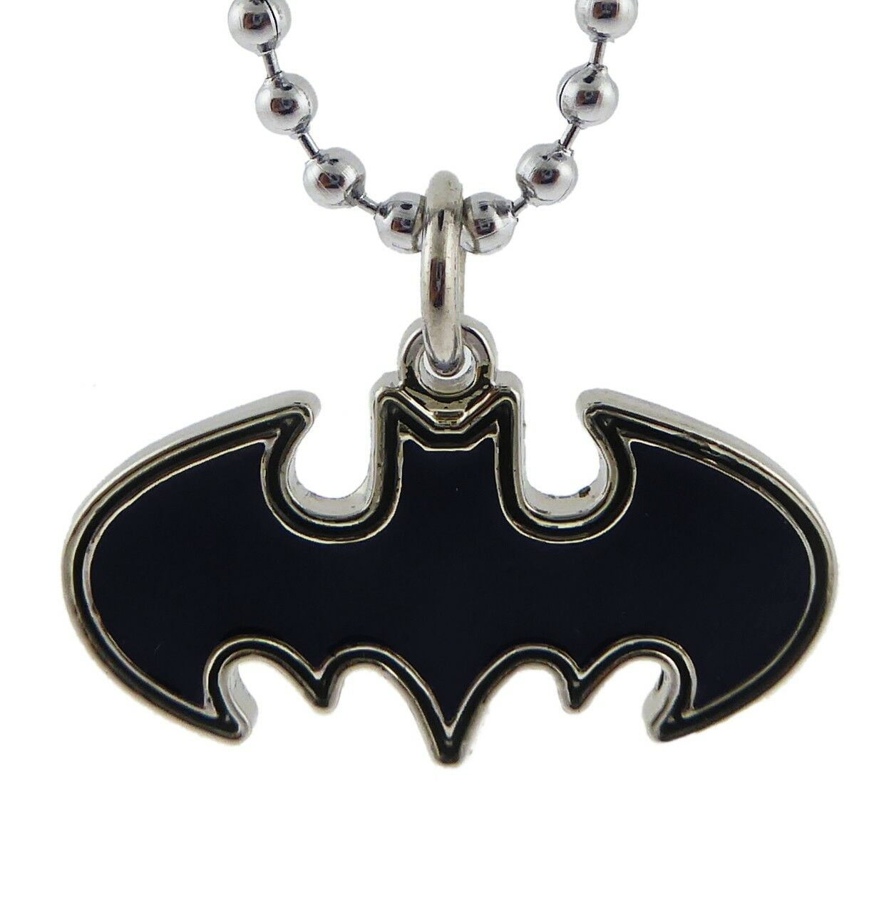 Batman Black Die Cut White Border Plain Necklace DC Comics Dog Tag ...
