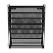 TRU RED Hanging Folder Black Plastic Wall File Organizer with 7 Pockets ...