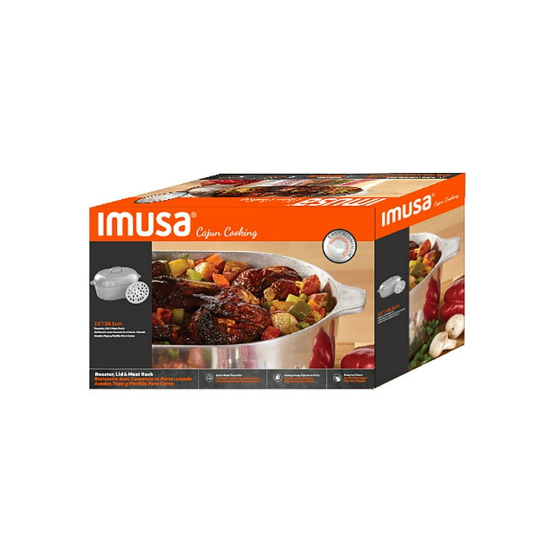 Free Shipping! Im Usa 15in Cajun Cast Aluminum Oval Roaster with