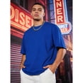 3Pcs Mens 100% Cotton Blue + Blue + Blue Short Sleeve Crew Neck T ...