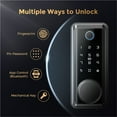 Smart Wood Door Lock Password Fingerprint Bluetooth Electronic Deadlock ...