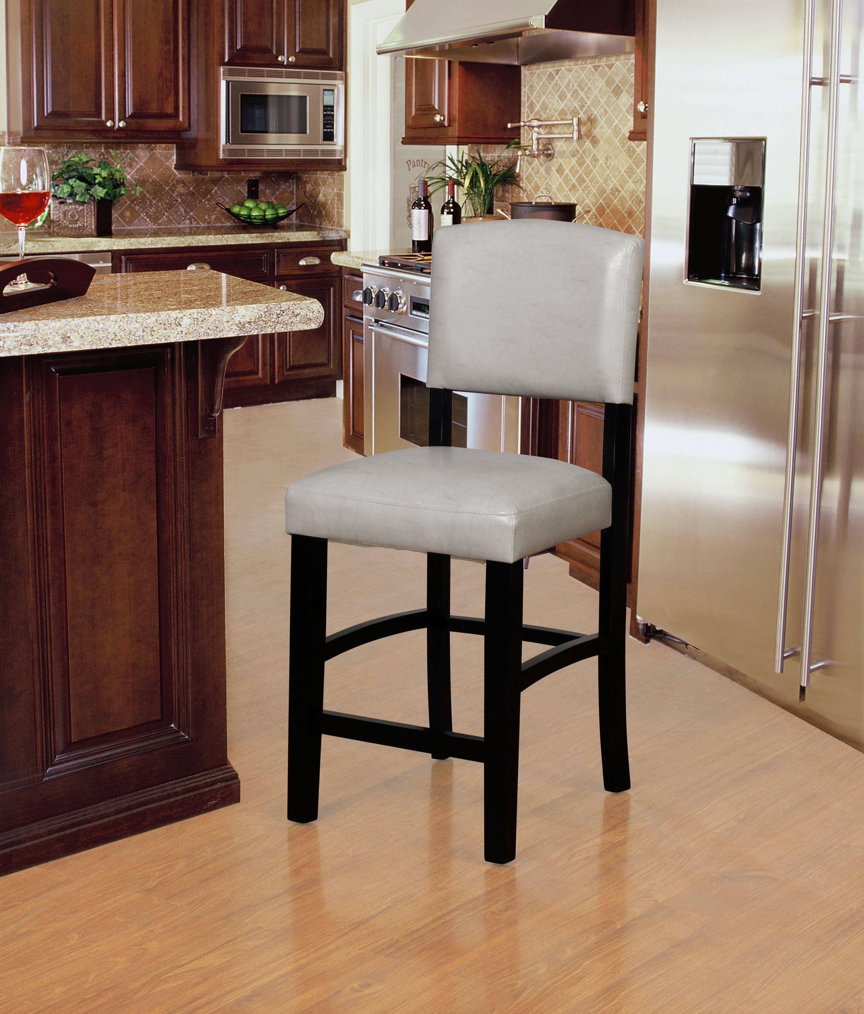 Linon Monaco Counter Stool, 24 inch Seat Height, Multiple Colors ...