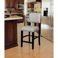 Linon Monaco Full Back Wood Counter Stool, 24" Seat Height, Black ...