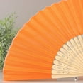 BalsaCircle Set of 5 Orange Silk Handheld Folding Fans - Decorative ...