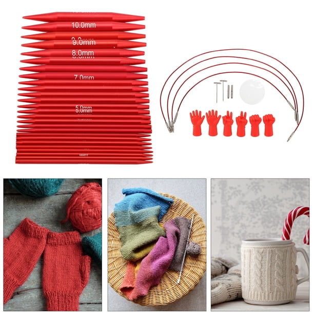 Interchangeable Circular Knitting Set, Portable Knitting Set Complete ...