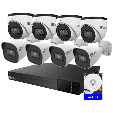 Elder 4K Security Camera System 8MP, 8-Camera PoE Smart NVR Sony Sensor ...