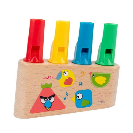 Bingirl Wooden Row Flute Children's Flute Whistle Toy Baby Music Play ...
