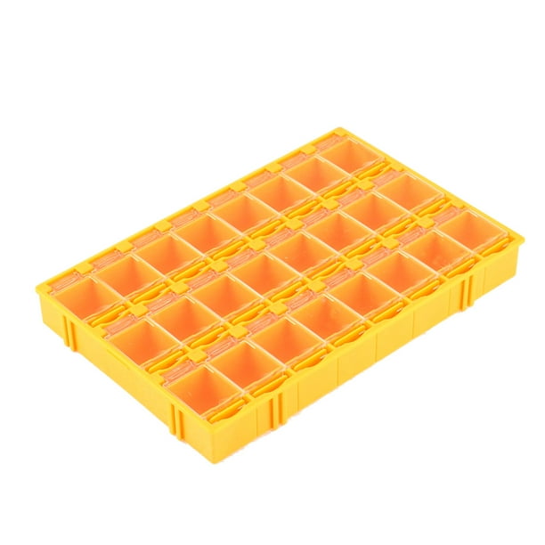 Plastic 24 Compartments Electronic Components Storage Box Case ...